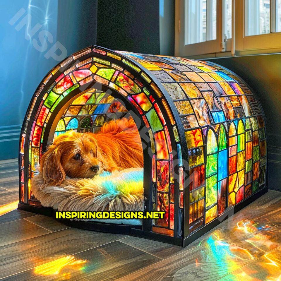 These Stained Glass Dog Beds Will Make Your Pooch Feel Like Royalty