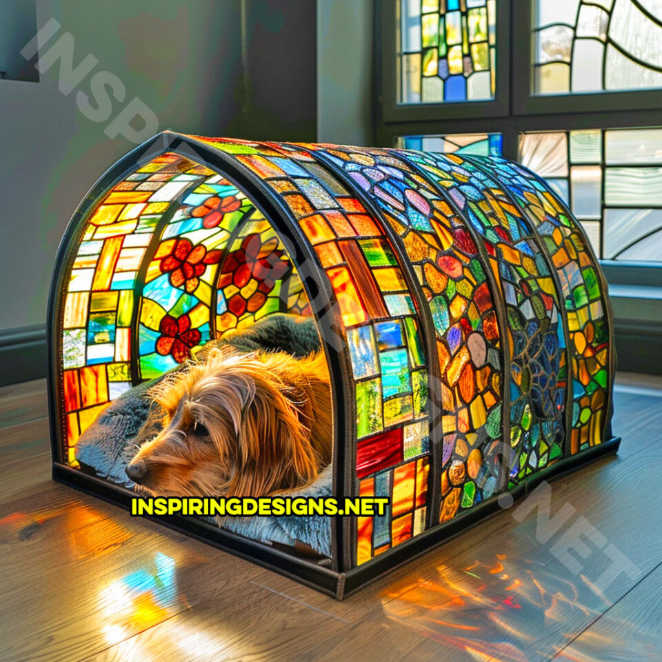 These Stained Glass Dog Beds Will Make Your Pooch Feel Like Royalty