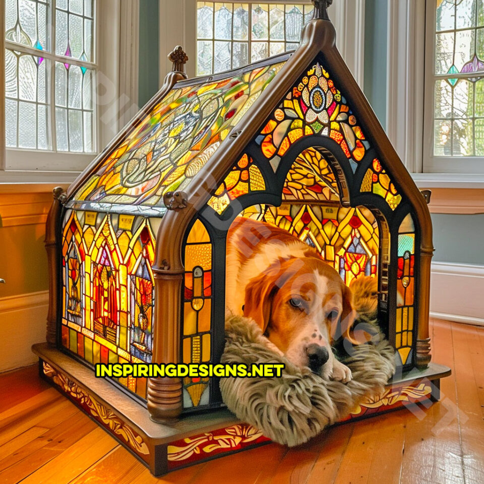 These Stained Glass Dog Beds Will Make Your Pooch Feel Like Royalty