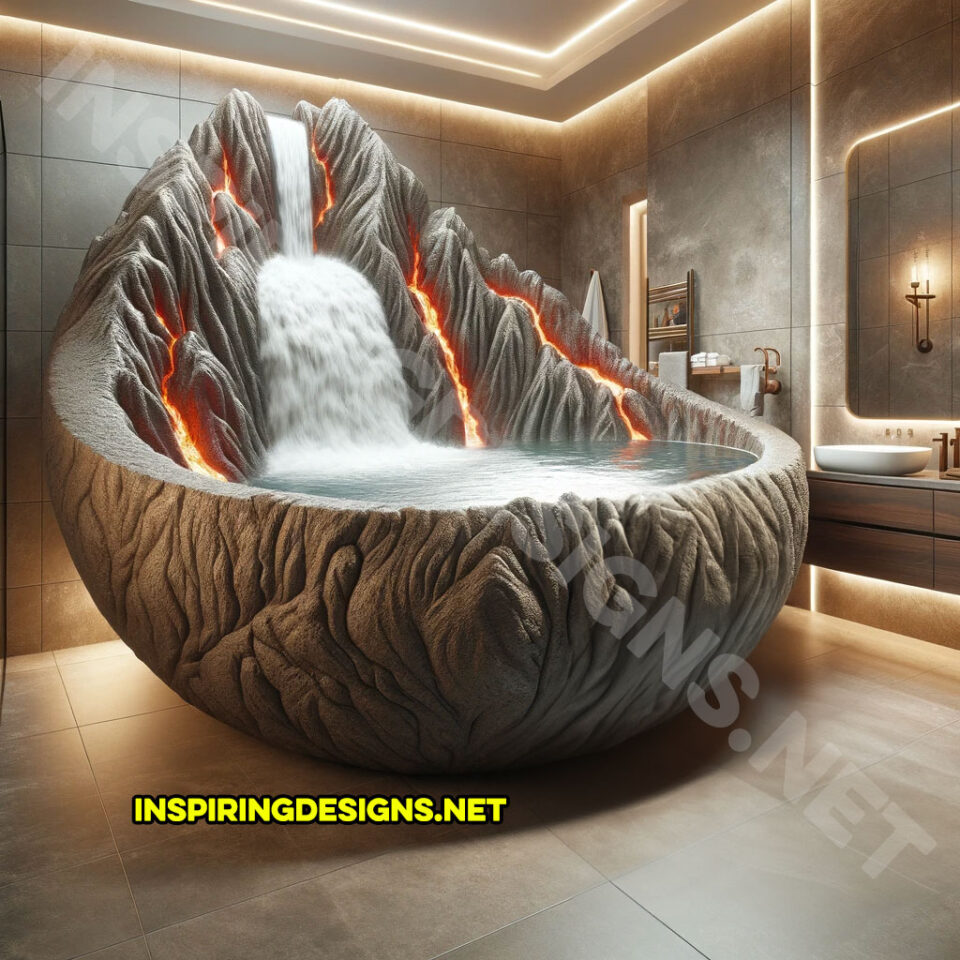 These Volcano Bathtubs Erupt Your Bathroom with Style and Charm