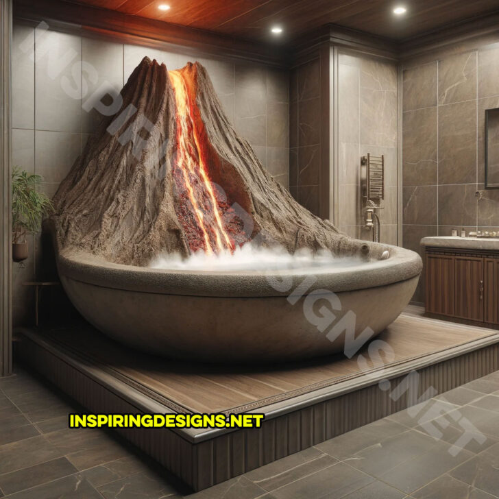 These Volcano Bathtubs Erupt Your Bathroom with Style and Charm