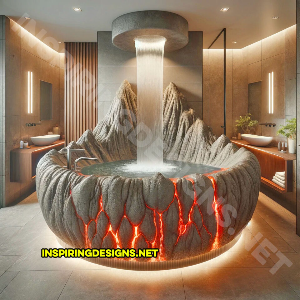 These Volcano Bathtubs Erupt Your Bathroom with Style and Charm