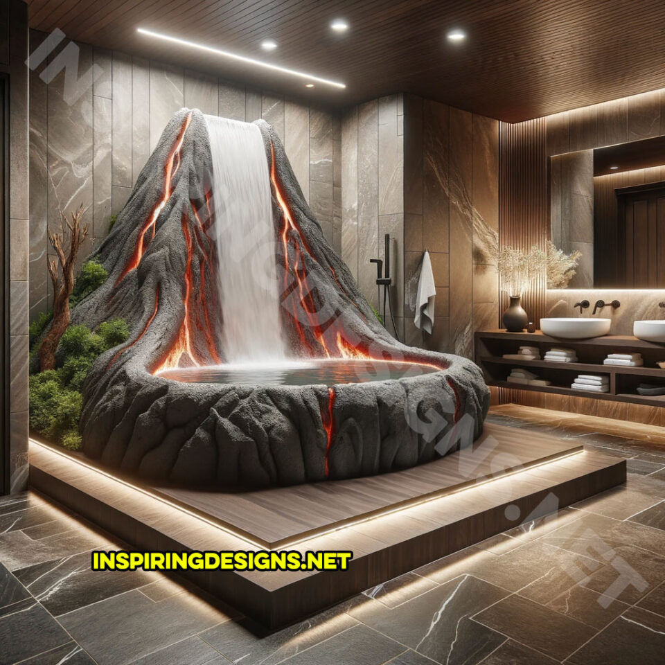 These Volcano Bathtubs Erupt Your Bathroom with Style and Charm
