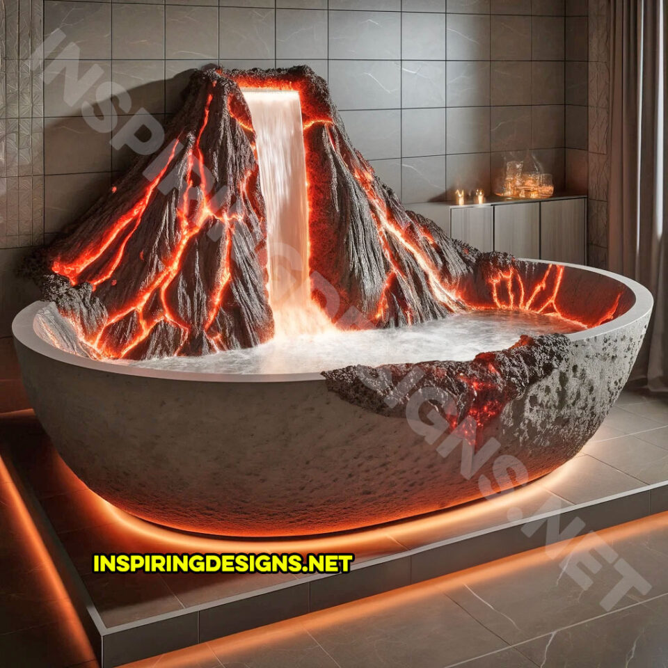These Volcano Bathtubs Erupt Your Bathroom with Style and Charm