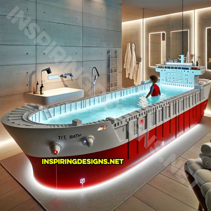 These Cargo Ship Bathtubs Will Make You Feel Like a Captain During Bath-time