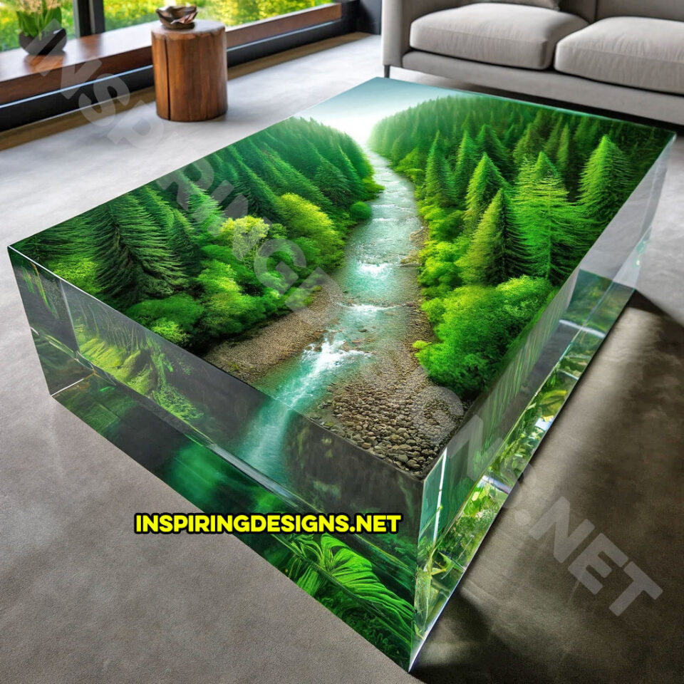 These Epoxy Scene Coffee Tables Bring the Outdoors Inside with Stunning ...