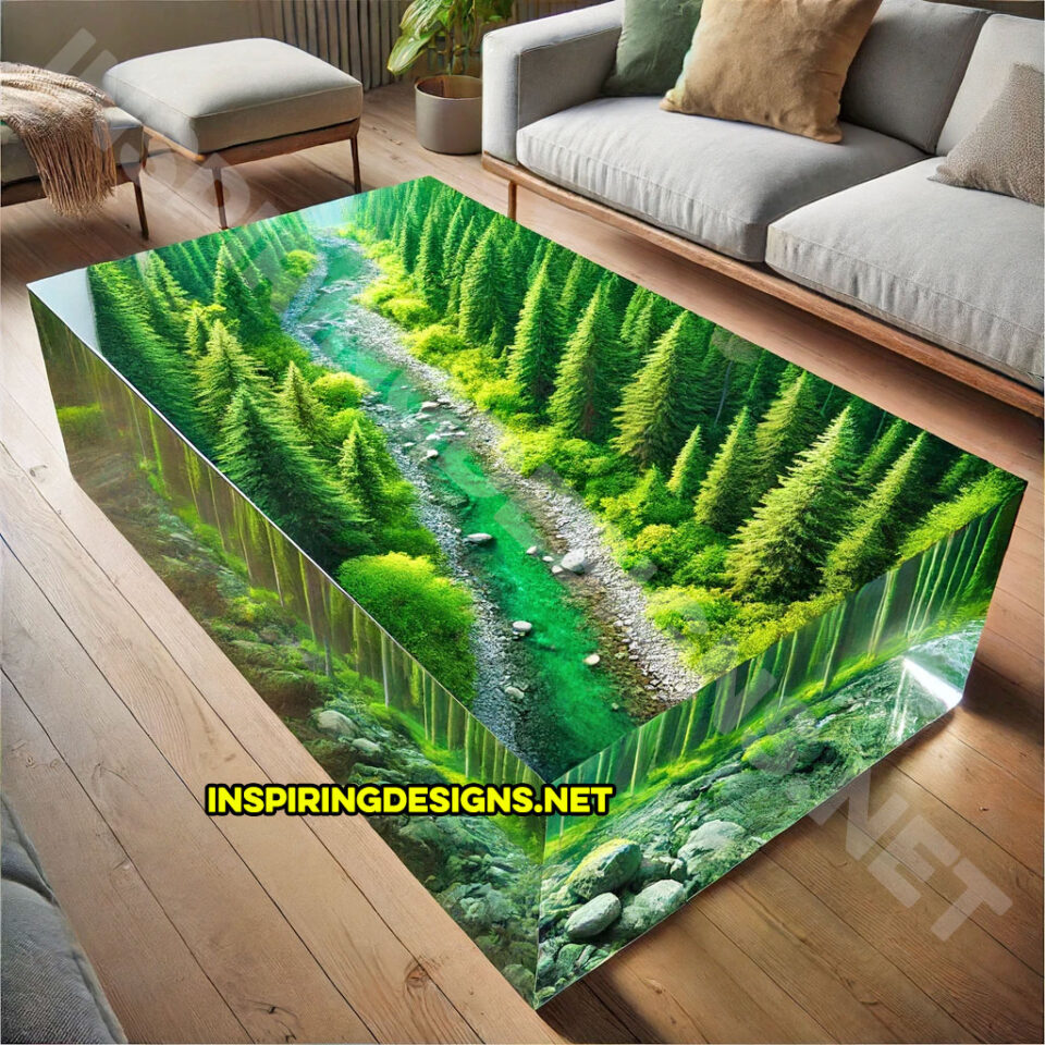 These Epoxy Scene Coffee Tables Bring the Outdoors Inside with Stunning ...