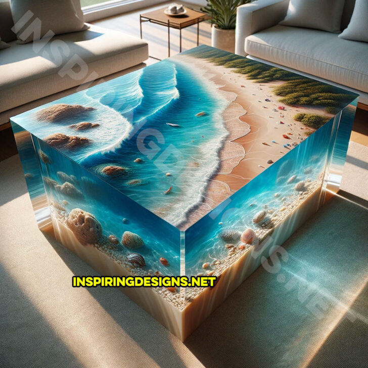 These Epoxy Scene Coffee Tables Bring the Outdoors Inside with Stunning ...