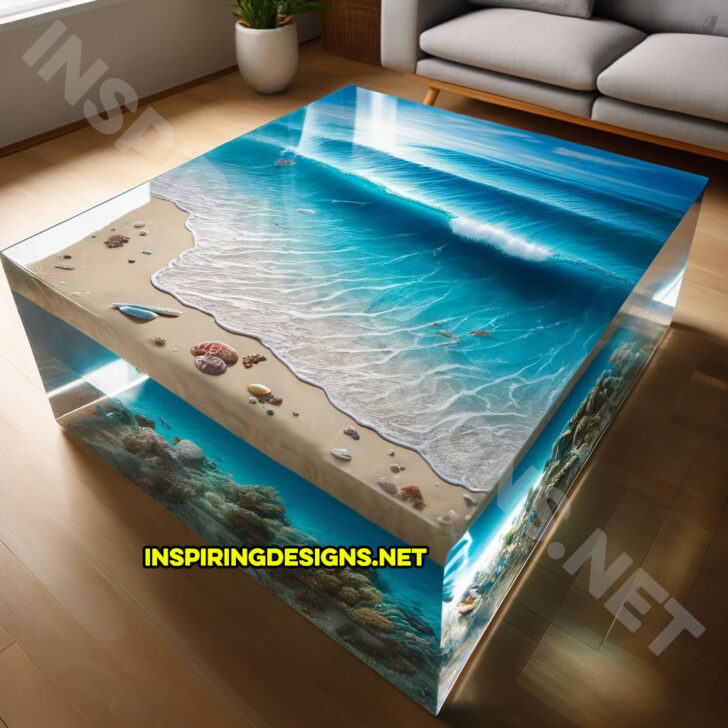 These Epoxy Scene Coffee Tables Bring the Outdoors Inside with Stunning ...