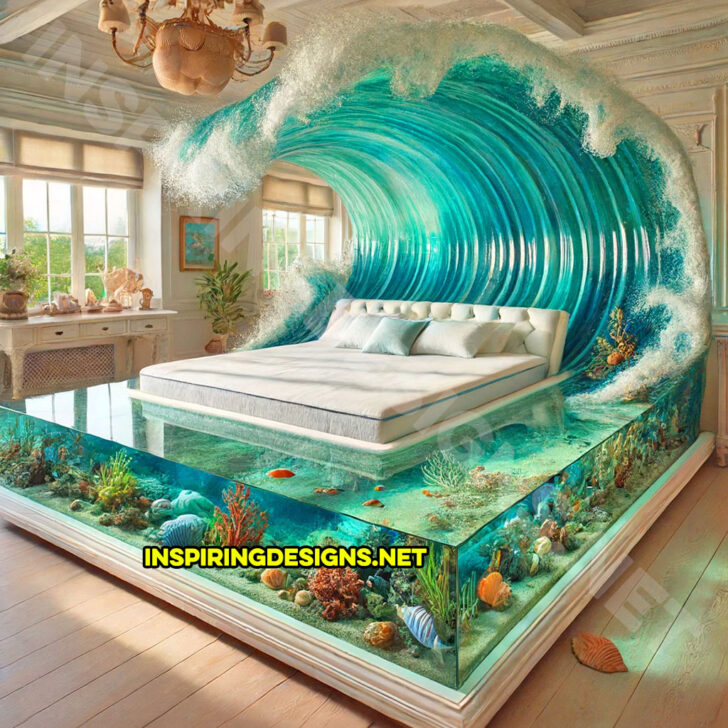These Epoxy Wave Beds Will Make You Feel Like You're Sleeping in the Ocean