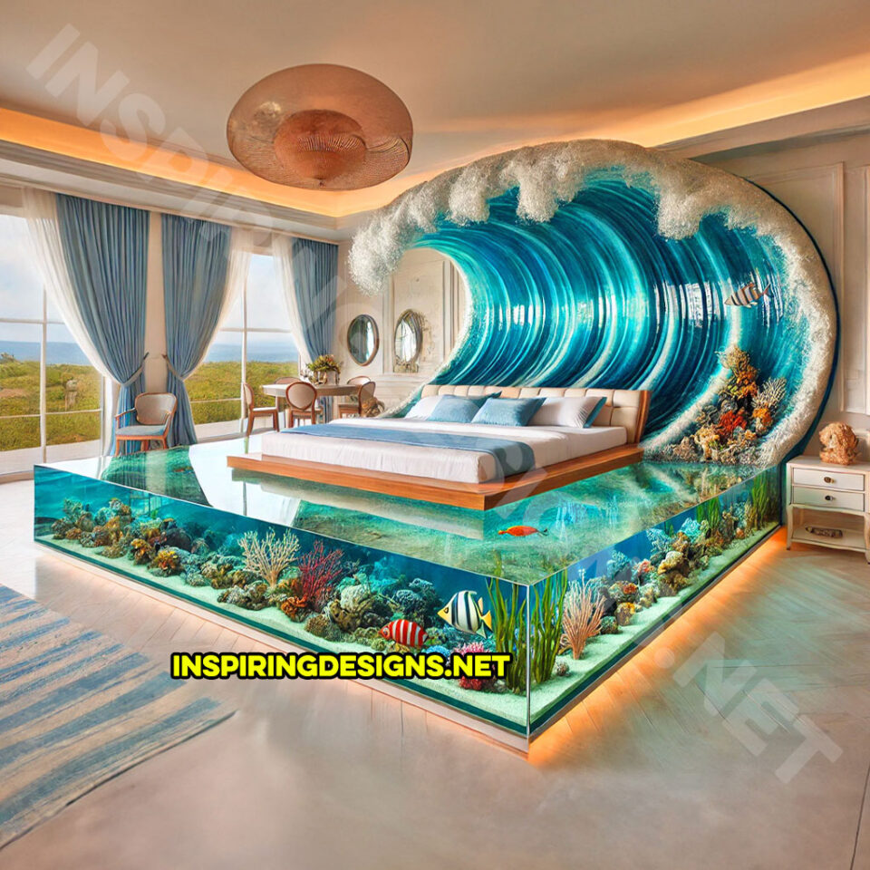 These Epoxy Wave Beds Will Make You Feel Like You're Sleeping in the Ocean
