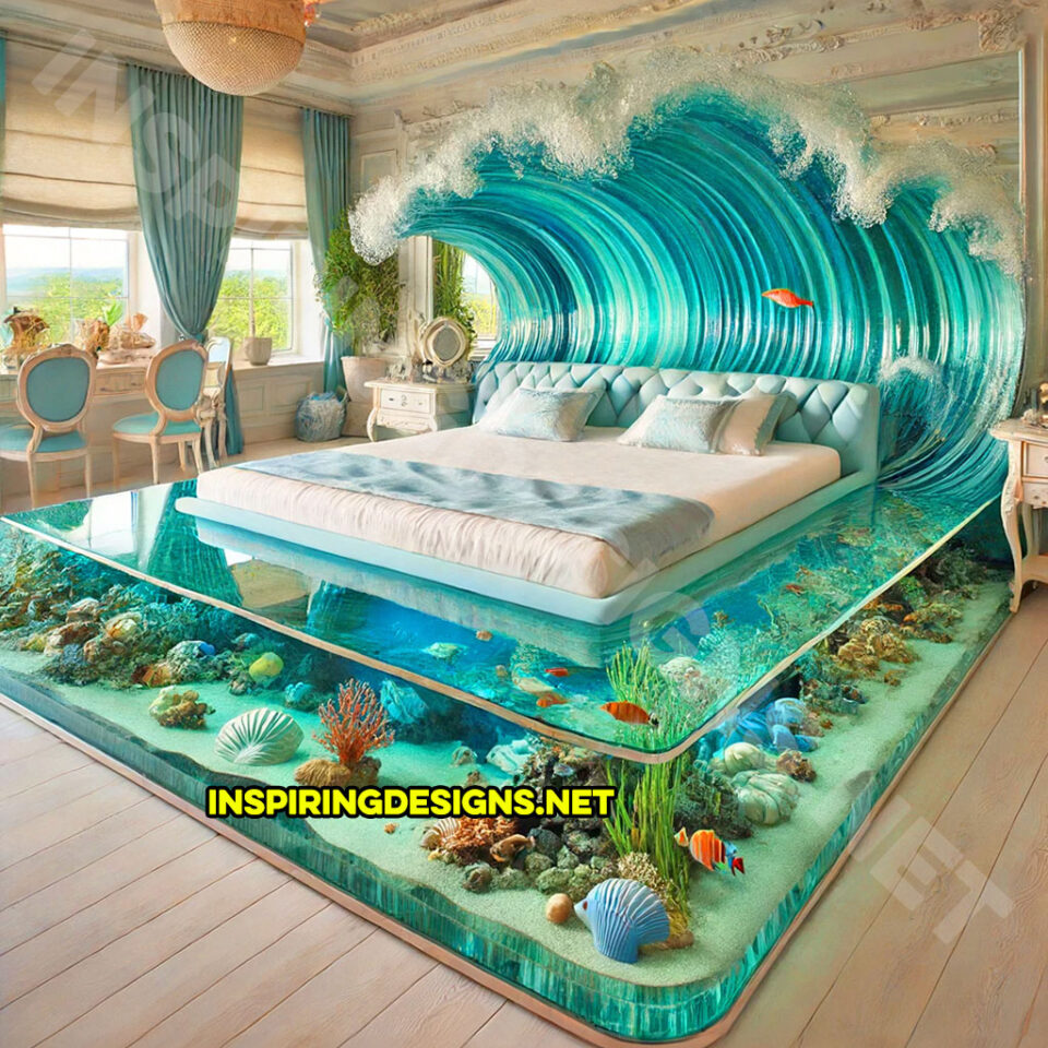 These Epoxy Wave Beds Will Make You Feel Like You're Sleeping in the Ocean
