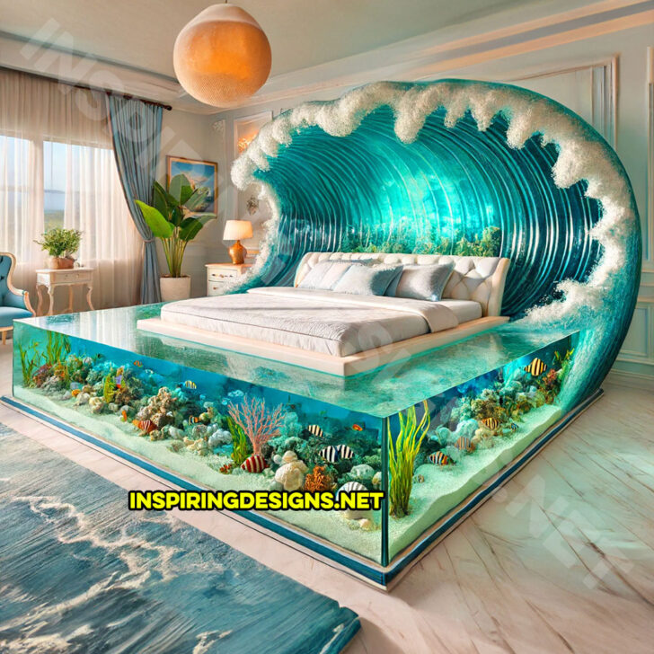 These Epoxy Wave Beds Will Make You Feel Like You're Sleeping in the Ocean