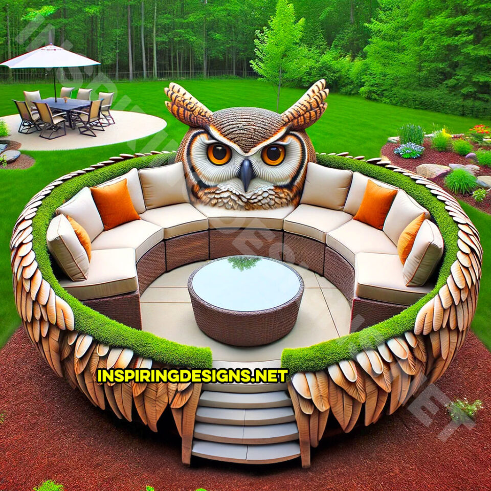 These Owl Patio Conversation Sofas Will Make Your Backyard a Hoot!