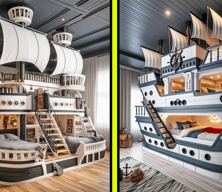 These Pirate Ship Bunk Beds Make Bedtime an Epic Voyage – Inspiring Designs