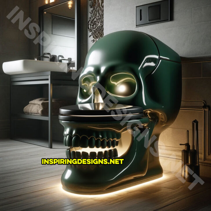 These Skull Shaped Toilets Are a Creepy Cool Addition to Any Bathroom