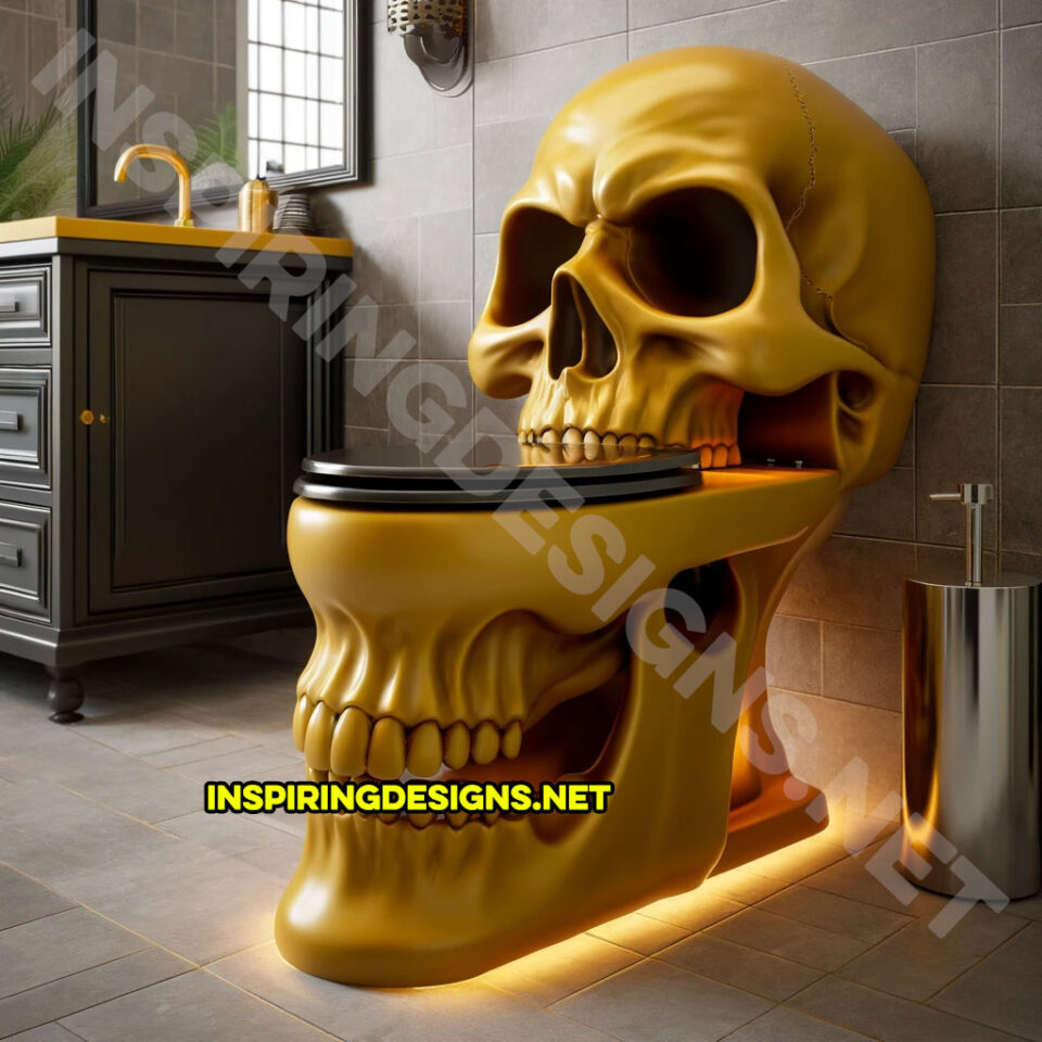 These Skull Shaped Toilets Are a Creepy Cool Addition to Any Bathroom