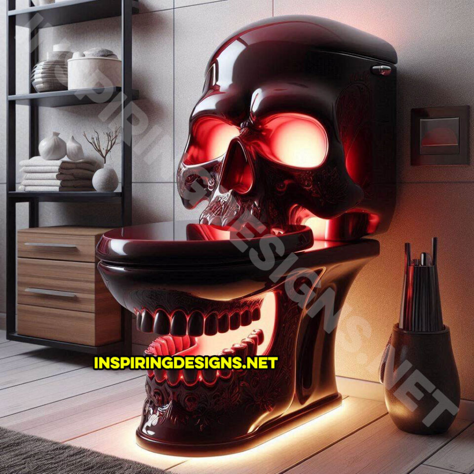 These Skull Shaped Toilets Are a Creepy Cool Addition to Any Bathroom