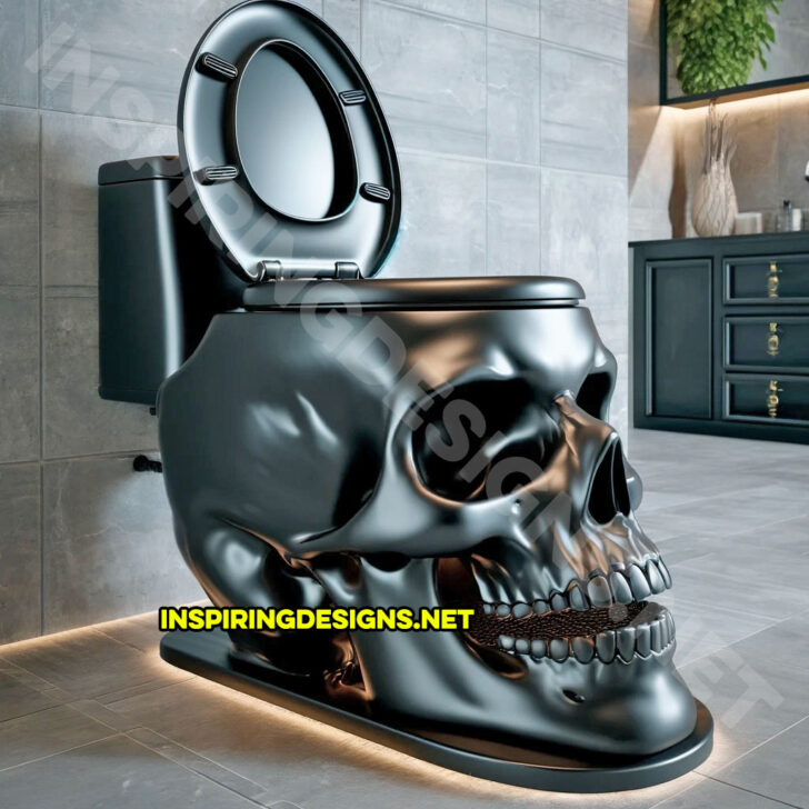 These Skull Shaped Toilets Are a Creepy Cool Addition to Any Bathroom
