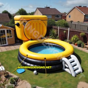 These Inflatable Toilet Shaped Pools Will Flush Away Your Boring Pool ...