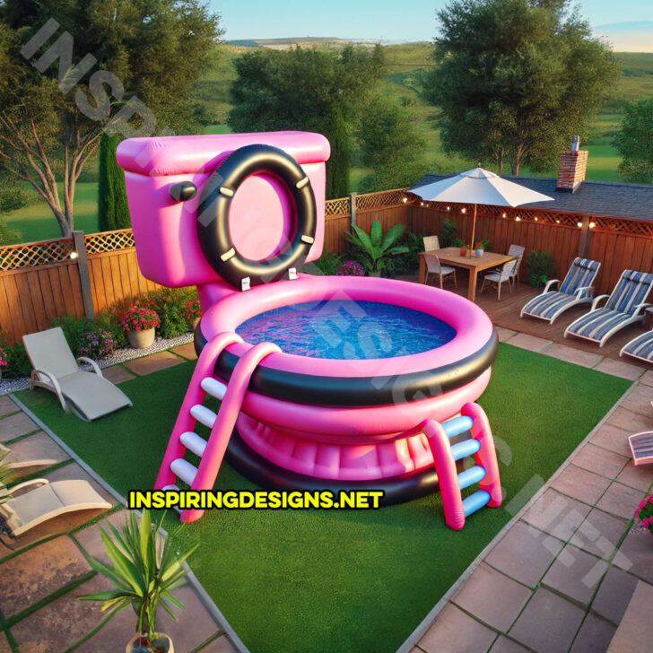 These Inflatable Toilet Shaped Pools Will Flush Away Your Boring Pool ...