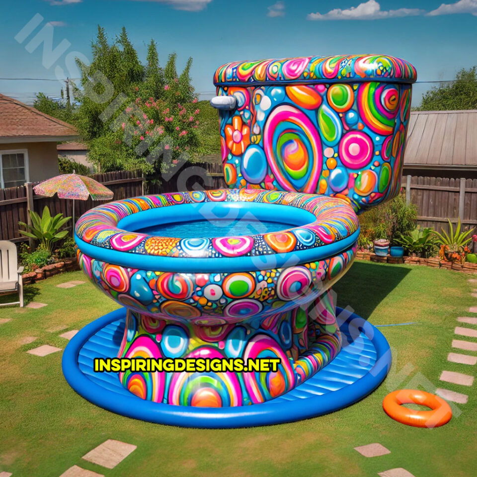 These Inflatable Toilet Shaped Pools Will Flush Away Your Boring Pool ...