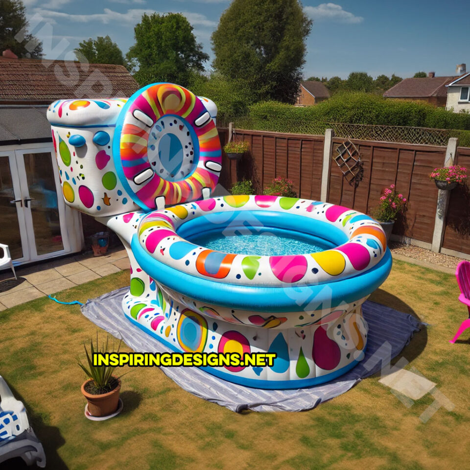 These Inflatable Toilet Shaped Pools Will Flush Away Your Boring Pool ...