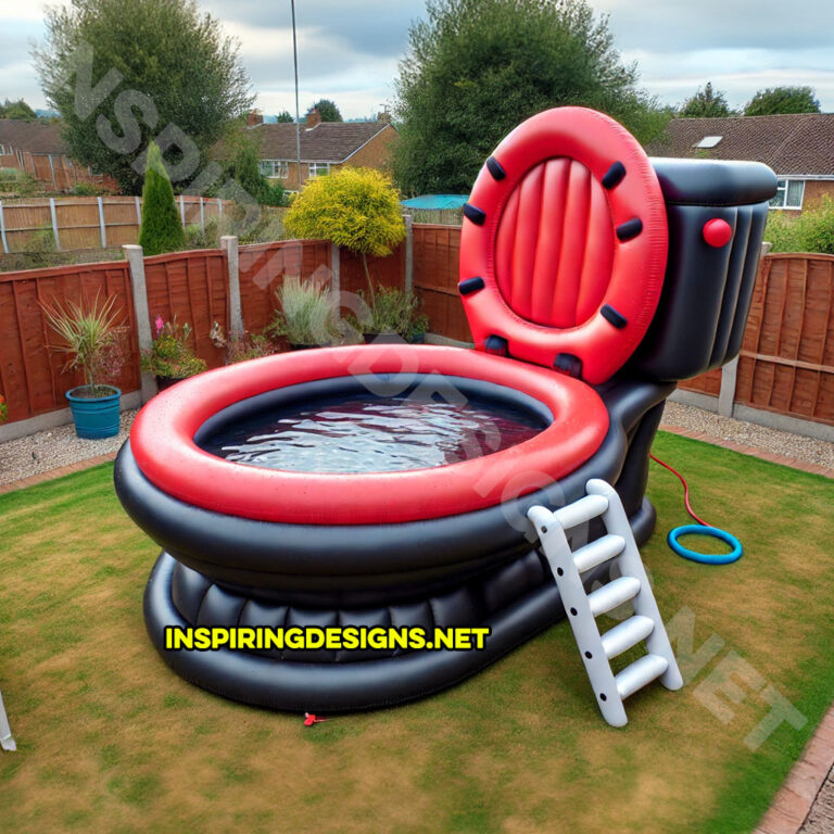 These Inflatable Toilet Shaped Pools Will Flush Away Your Boring Pool ...