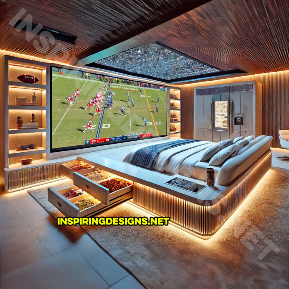 Giant TV Beds: Snack, Relax, and Watch Your Favorite Sports in Bed