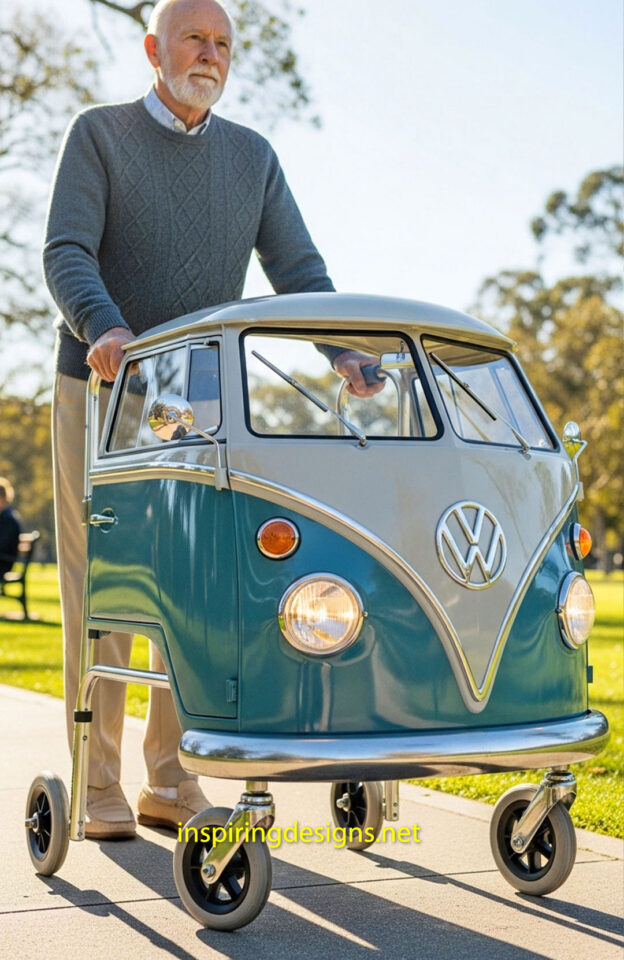 Volkswagen Bus Walkers: Retro VW Microbus Style Walkers With Seat or ...