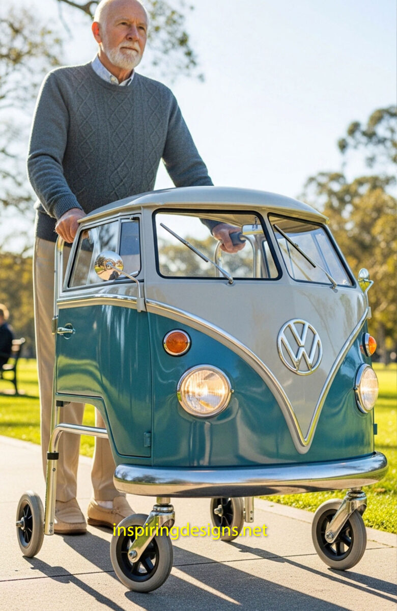 Volkswagen Bus Walkers: Retro VW Microbus Style Walkers With Seat or ...