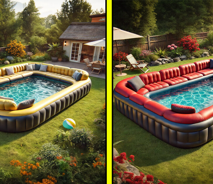 These Giant Sofa Shaped Inflatable Pools Are the Ultimate Summer Must-Have – Inspiring Designs