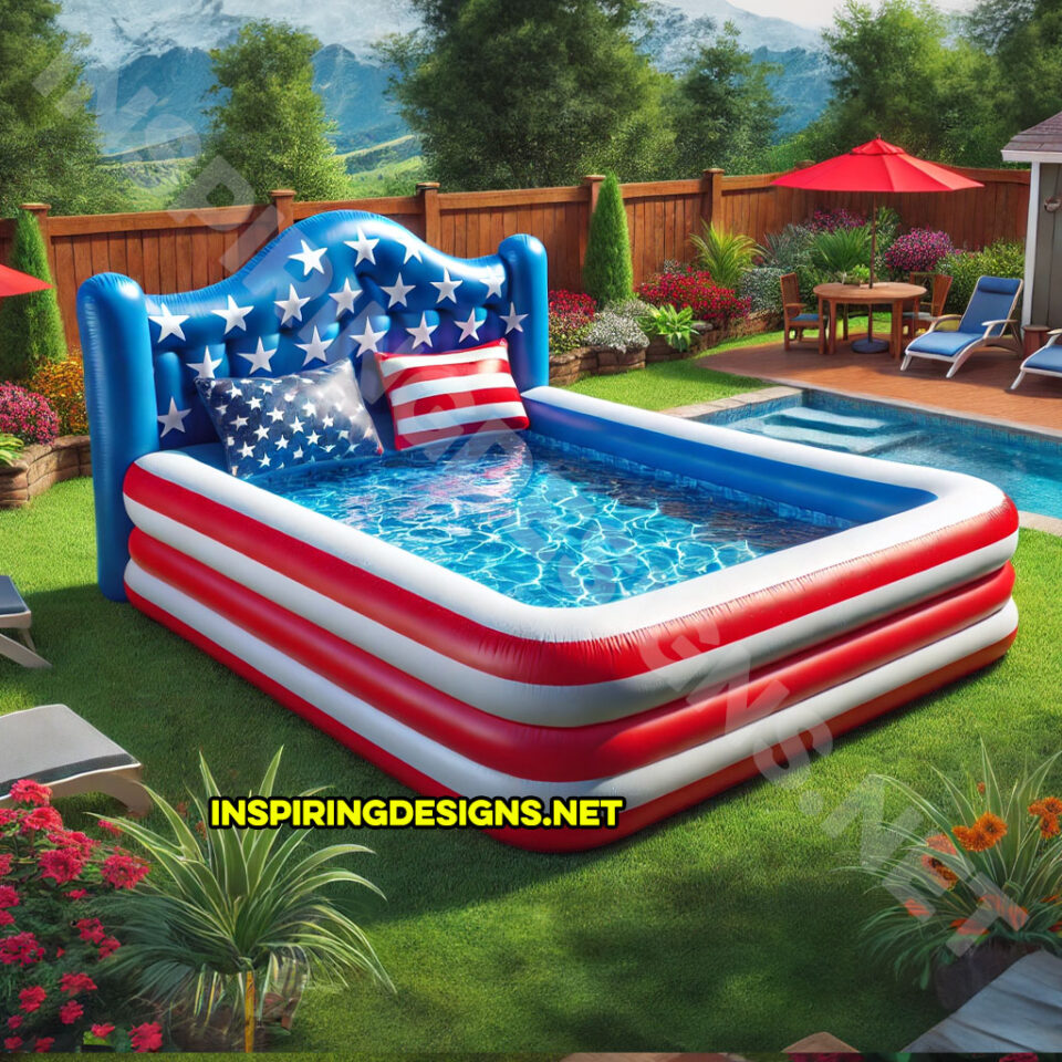 These Bed Shaped Inflatable Pools Will Have You Floating on Cloud Nine