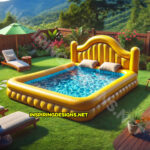 These Bed Shaped Inflatable Pools Will Have You Floating on Cloud Nine
