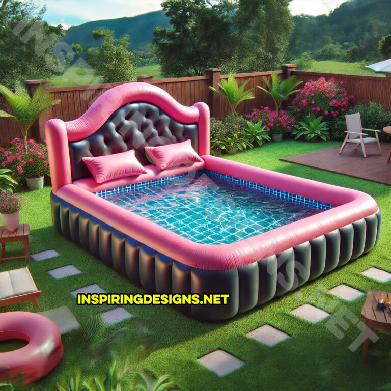 These Bed Shaped Inflatable Pools Will Have You Floating on Cloud Nine