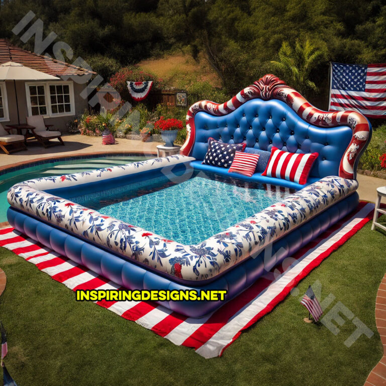 These Bed Shaped Inflatable Pools Will Have You Floating on Cloud Nine