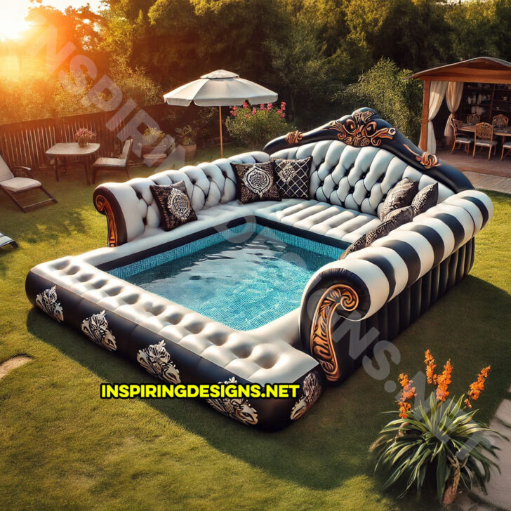These Giant Sofa Shaped Inflatable Pools Are the Ultimate Summer Must-Have