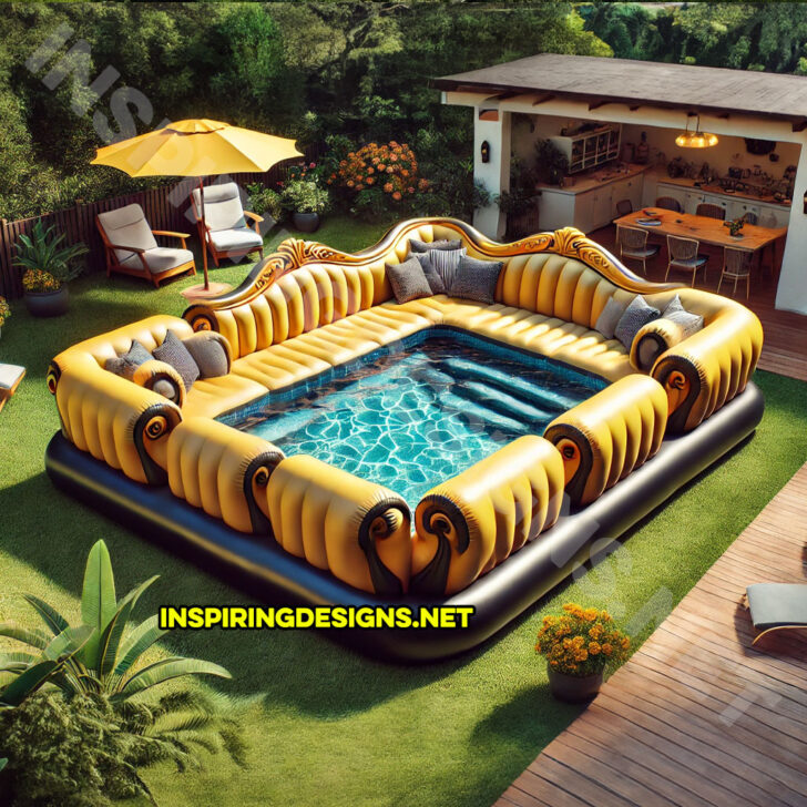 These Giant Sofa Shaped Inflatable Pools Are the Ultimate Summer Must-Have