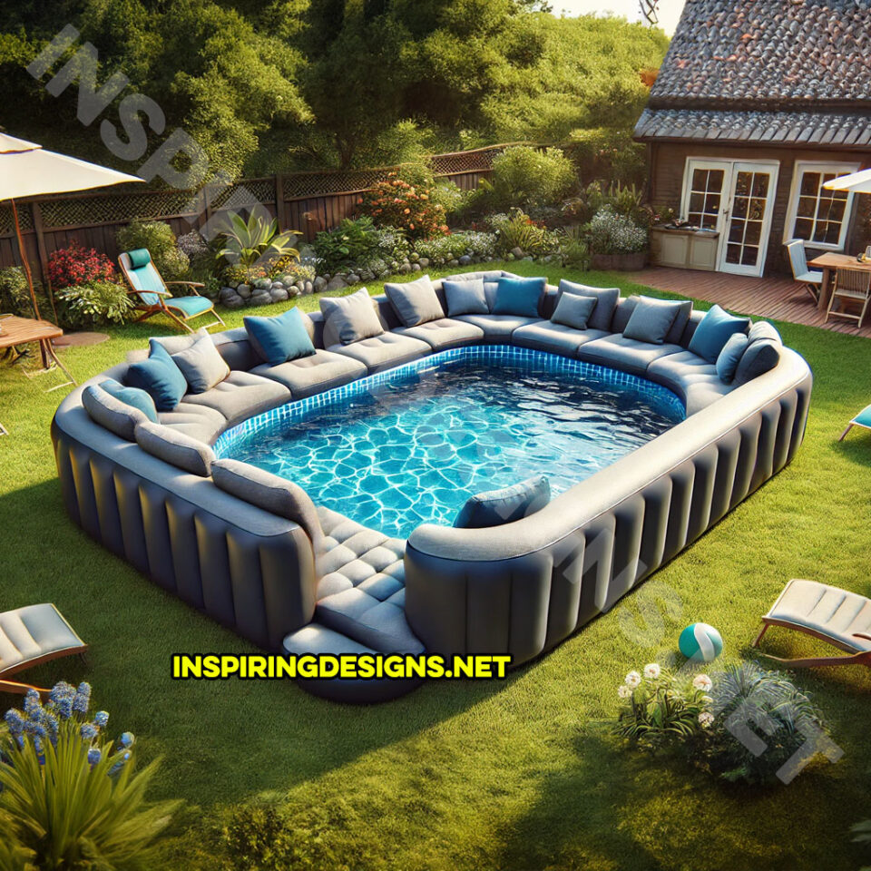 These Giant Sofa Shaped Inflatable Pools Are the Ultimate Summer Must-Have