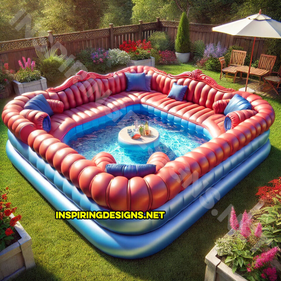 These Giant Sofa Shaped Inflatable Pools Are the Ultimate Summer Must-Have