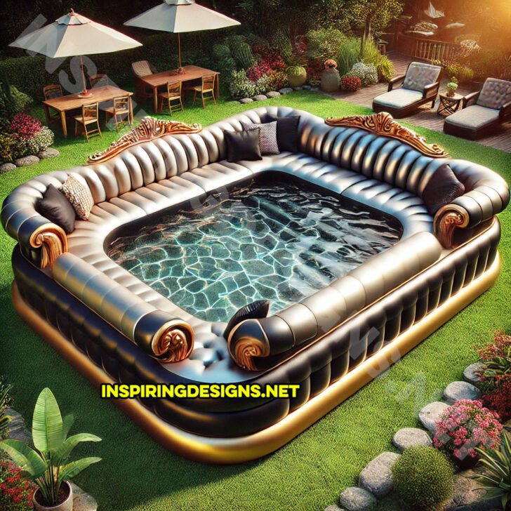 These Giant Sofa Shaped Inflatable Pools Are the Ultimate Summer Must-Have