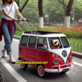 These Volkswagen Bus Pet Strollers Are the Grooviest Way to Walk Your Dog