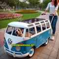 These Volkswagen Bus Pet Strollers Are the Grooviest Way to Walk Your Dog