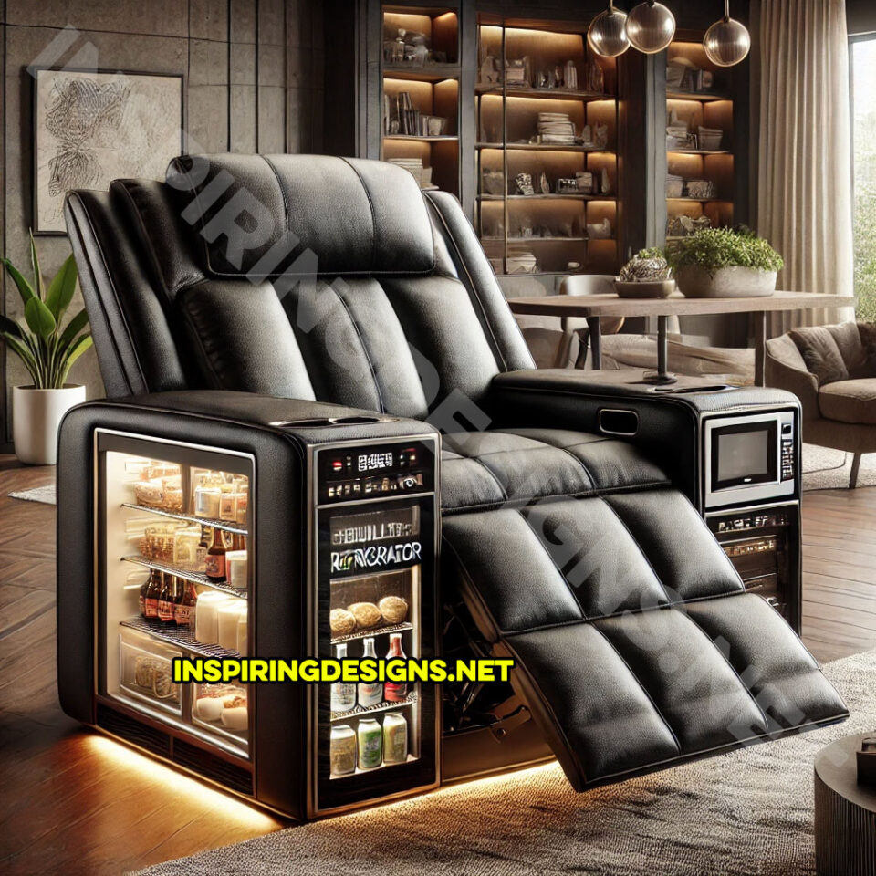 These Kitchen Recliners Have Built-in Microwaves and Refrigerators