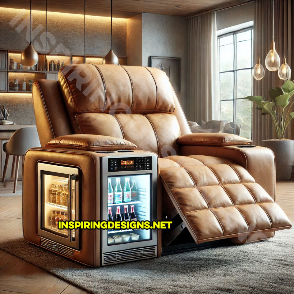 These Kitchen Recliners Have Built-in Microwaves and Refrigerators