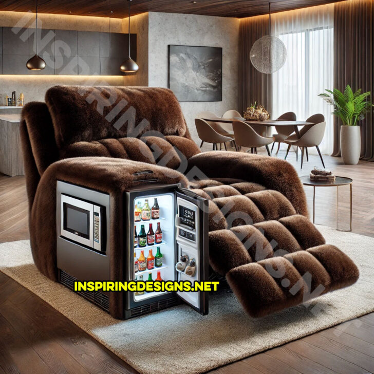 These Kitchen Recliners Have Built-in Microwaves and Refrigerators