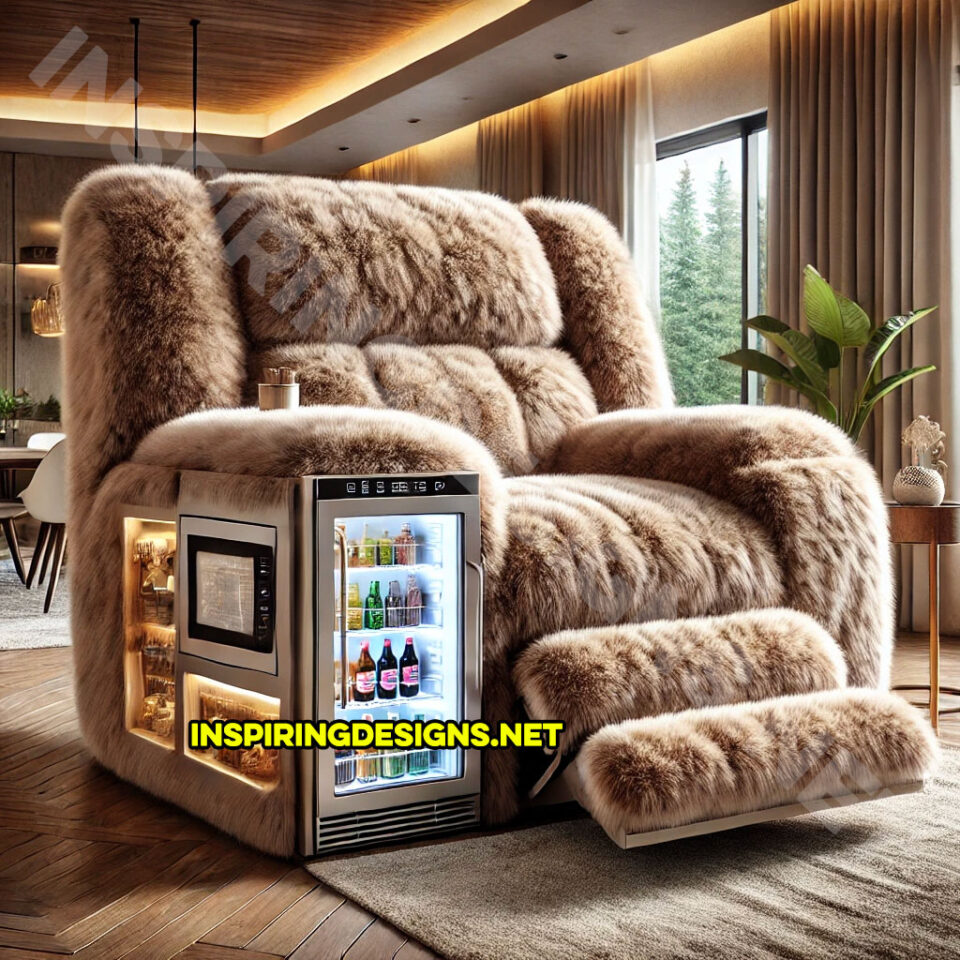 These Kitchen Recliners Have Built-in Microwaves and Refrigerators