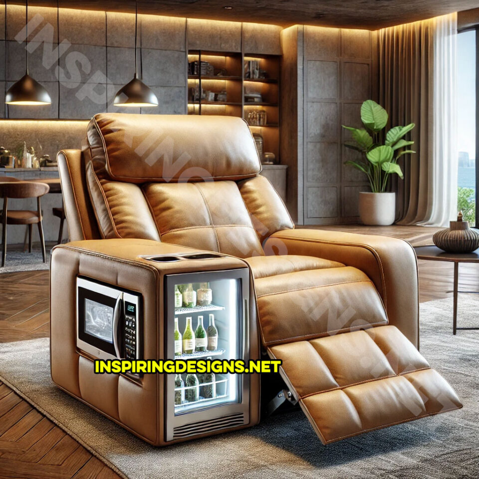 These Kitchen Recliners Have Built-in Microwaves and Refrigerators