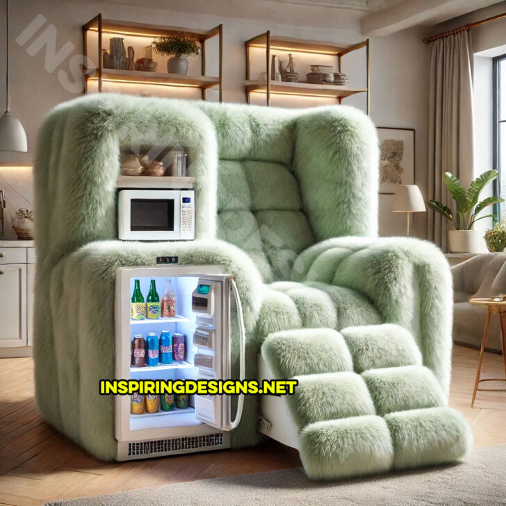 These Kitchen Recliners Have Built-in Microwaves and Refrigerators