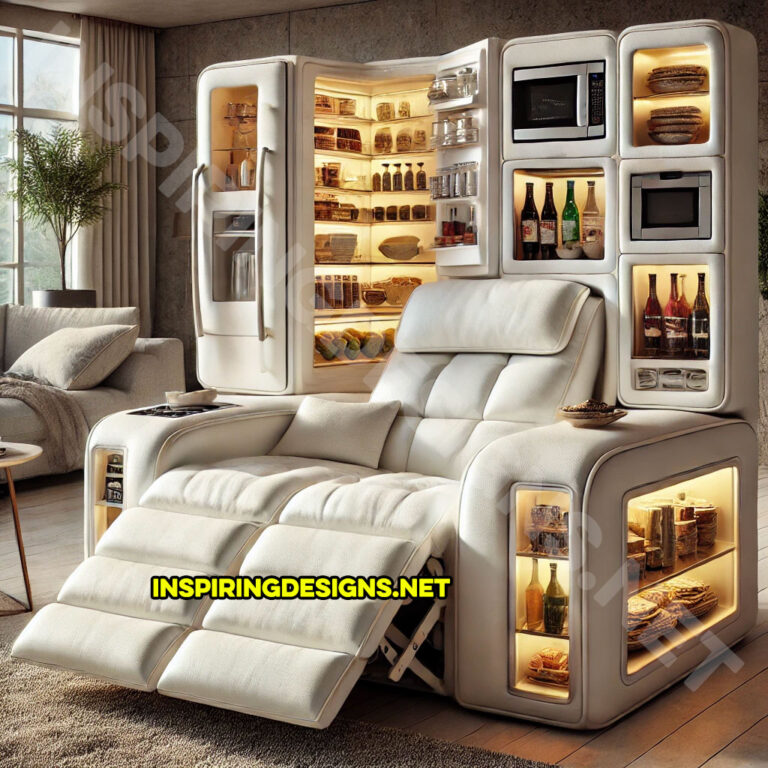 These Kitchen Recliners Have Built-in Microwaves and Refrigerators